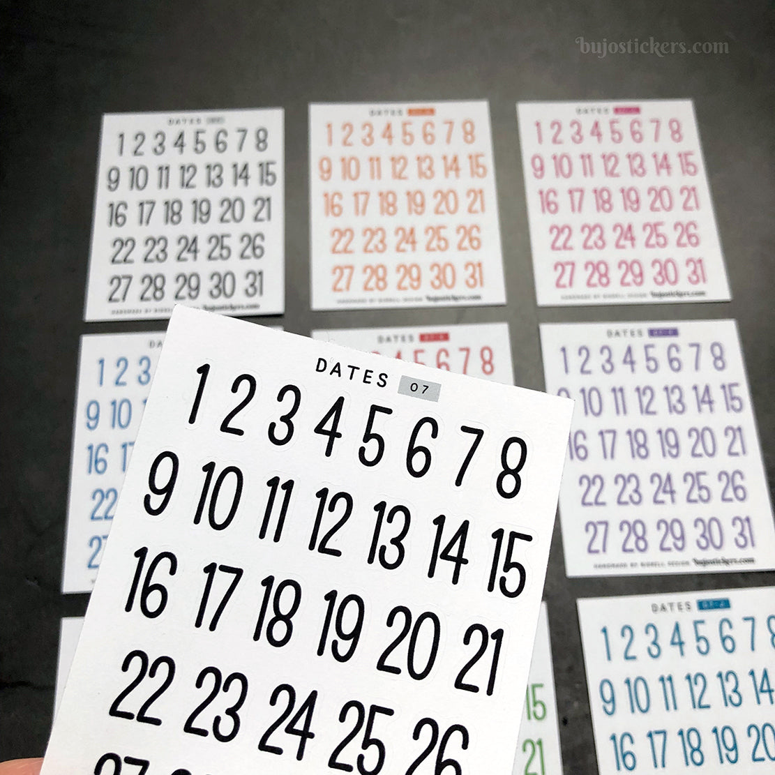Dates & Numbers. Paper stickers for bullet journaling and planning ...