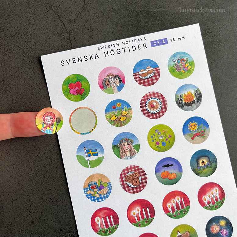 Svenska högtider klistermärken • Stickers with Swedish holidays ...