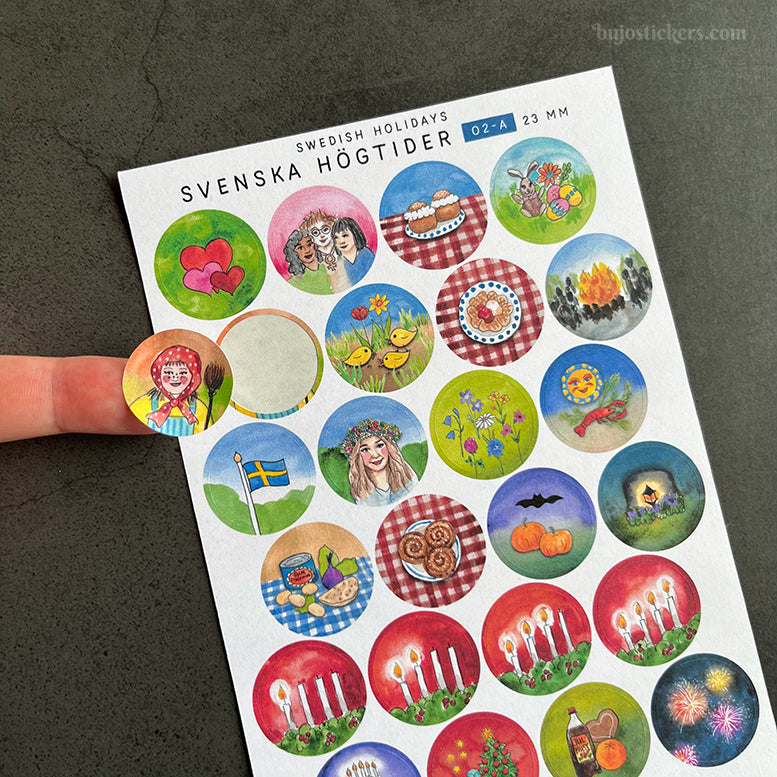 Svenska högtider klistermärken • Stickers with Swedish holidays ...