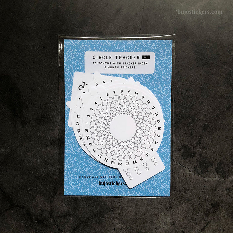 Circle tracker 01 • Black or Grey – bujostickers