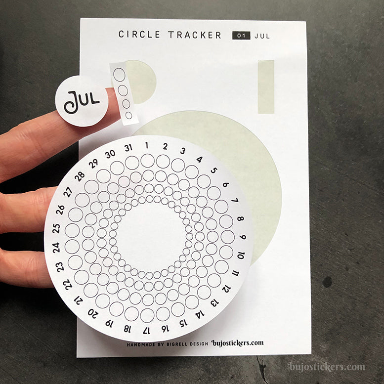 Circle tracker 01 • Black or Grey – bujostickers