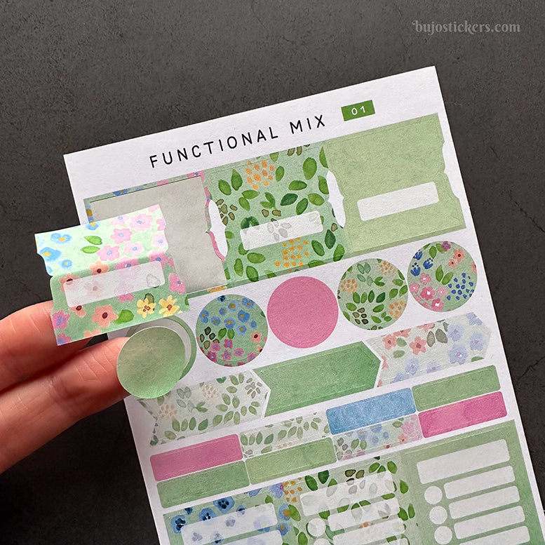 Functional mix 01 • Sweet florals – bujostickers