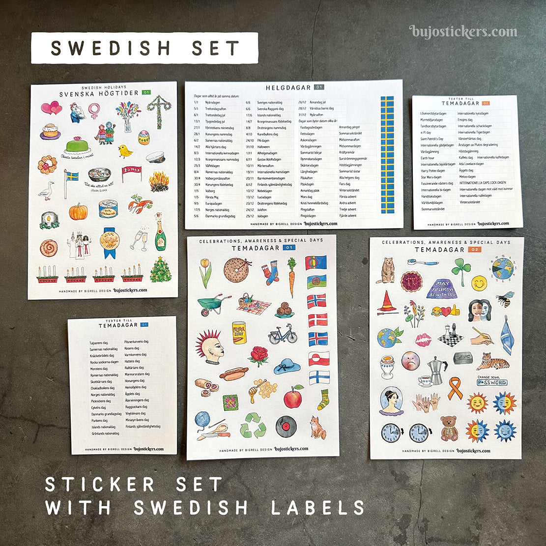 bujostickers.com – Unique stickers & washi tape designed in Sweden
