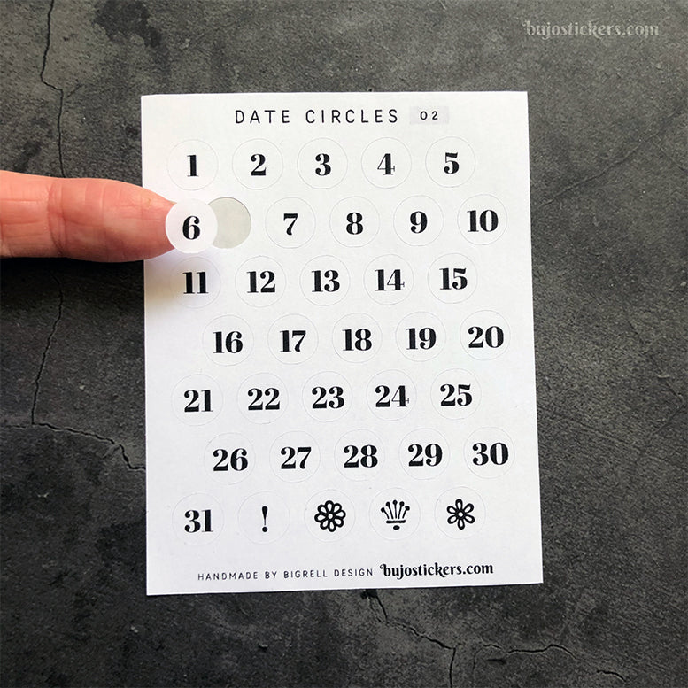 Date Circles 02 – bujostickers