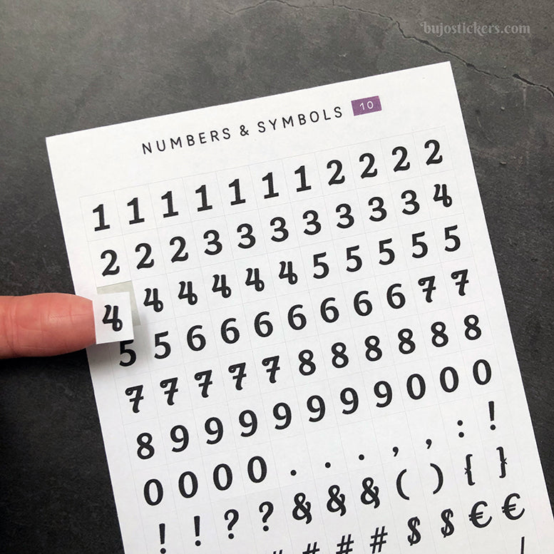 Numbers & Symbols 10 – bujostickers