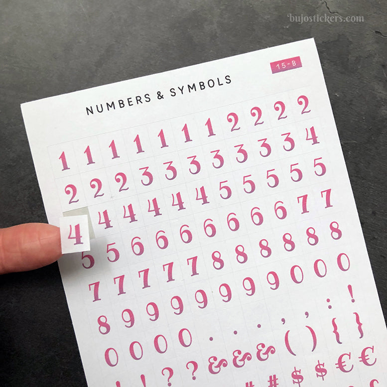 Numbers & Symbols 15-B – bujostickers