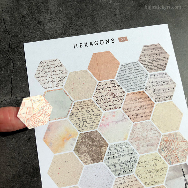 Hexagon stickers No 02 – bujostickers