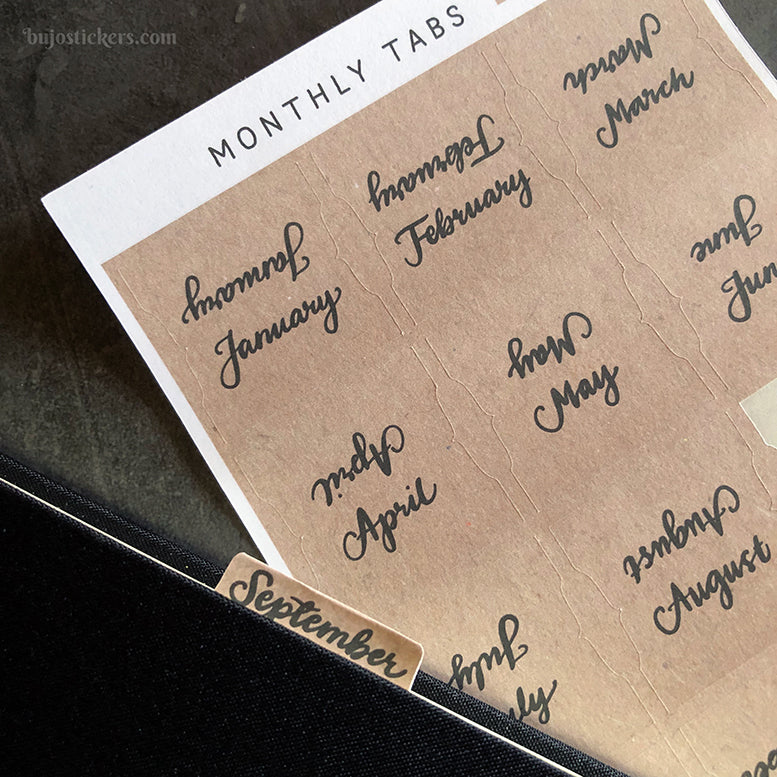 Monthly tab stickers 02 – bujostickers