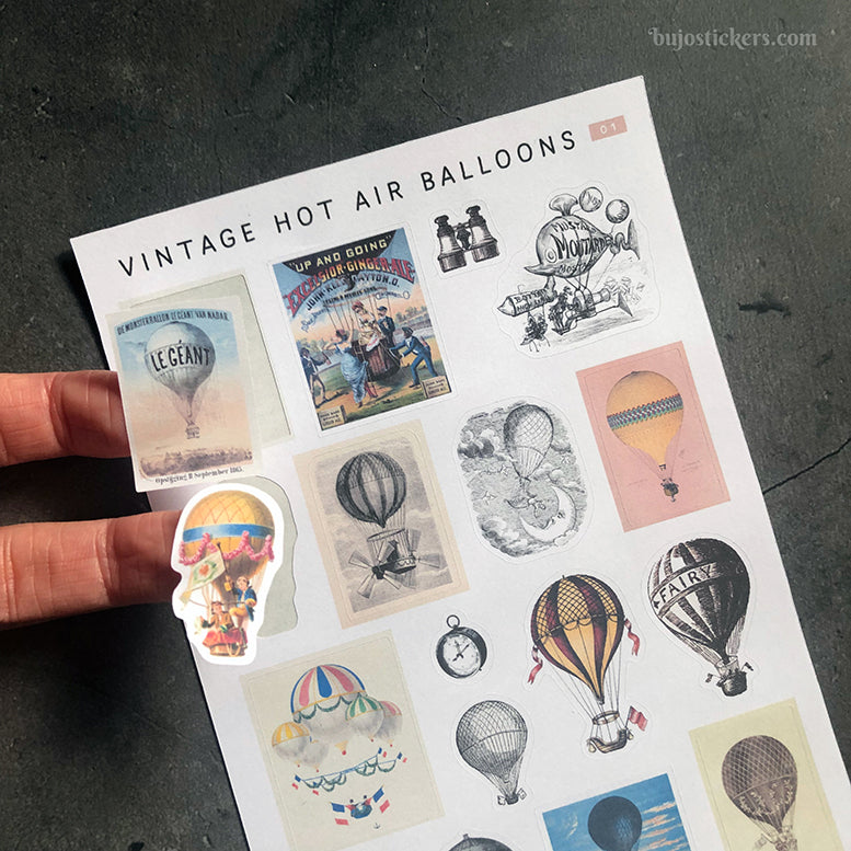 Vintage Hot Air Balloons 01 – bujostickers