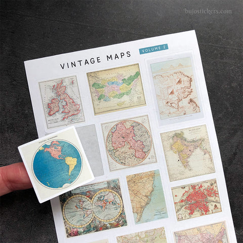 Maps – stickers, washi tape and sticky notes – bujostickers