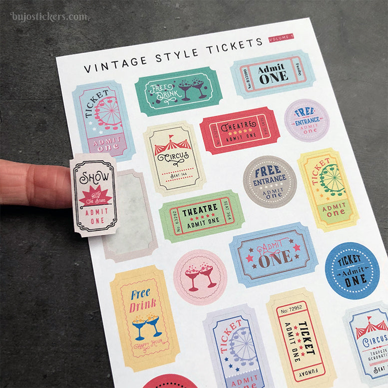 Vintage Style Tickets Volume 1 – bujostickers