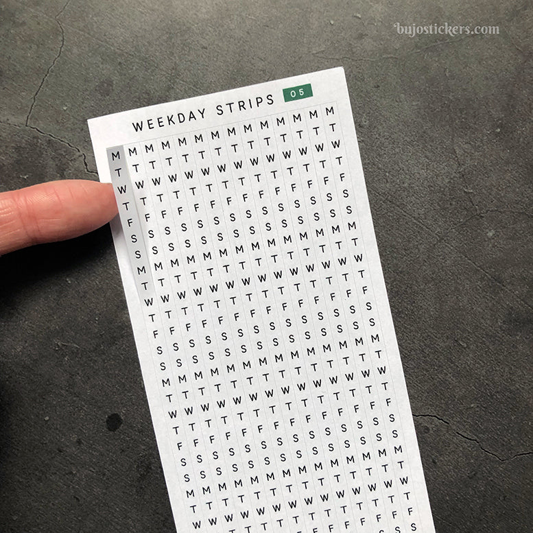 Weekday Strips 05 – For 5 mm grid – bujostickers